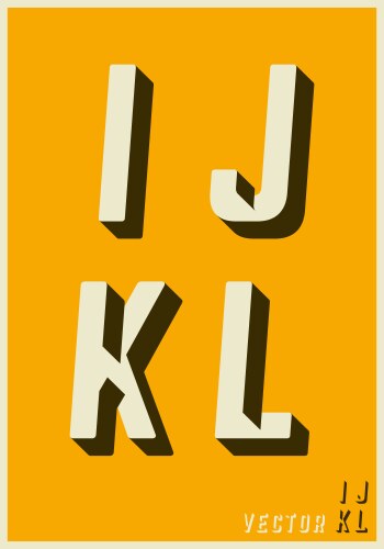 Slashed font template Royalty Free Vector Image