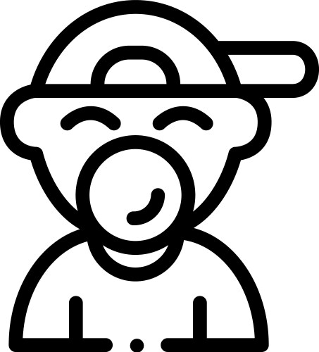 Boy icon thin linear style design isolated on Vector Image