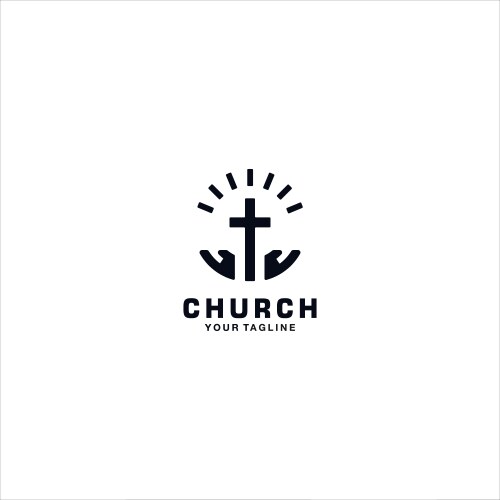 Church logo design inspiration idea concept Vector Image