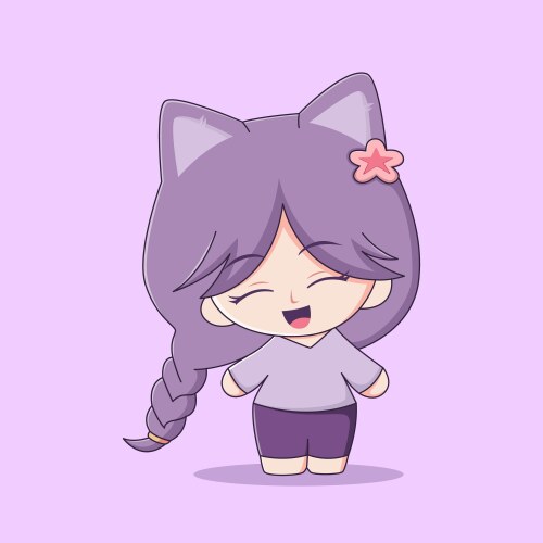 Chibi anime character design Royalty Free Vector Image