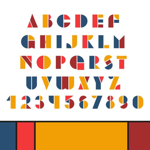 Letter r colored font from numbers Royalty Free Vector Image