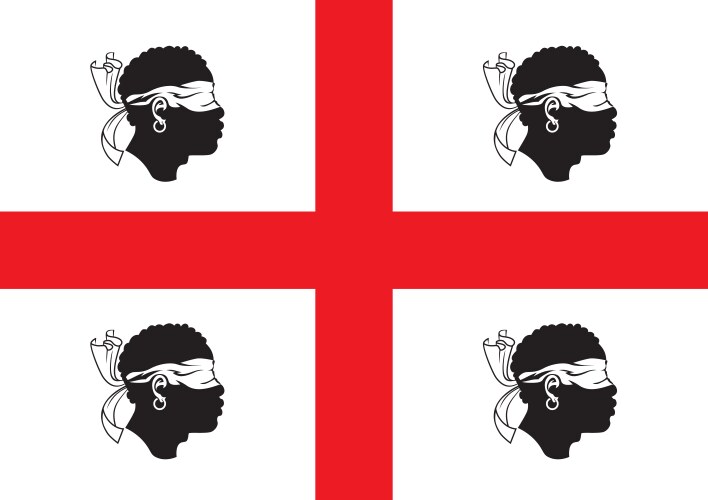 Flag of sardinia italy Royalty Free Vector Image
