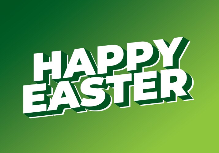 Happy easter text effect design in eye catching Vector Image