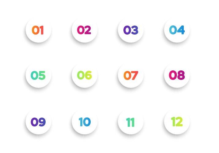 Super set arrow bullet point round shape flags Vector Image