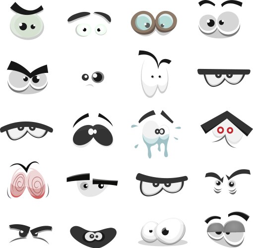 Cartoon eyes comic eye staring gaze watch funny Vector Image Cartoon eyes comic eye staring gaze watch funny Vector Image