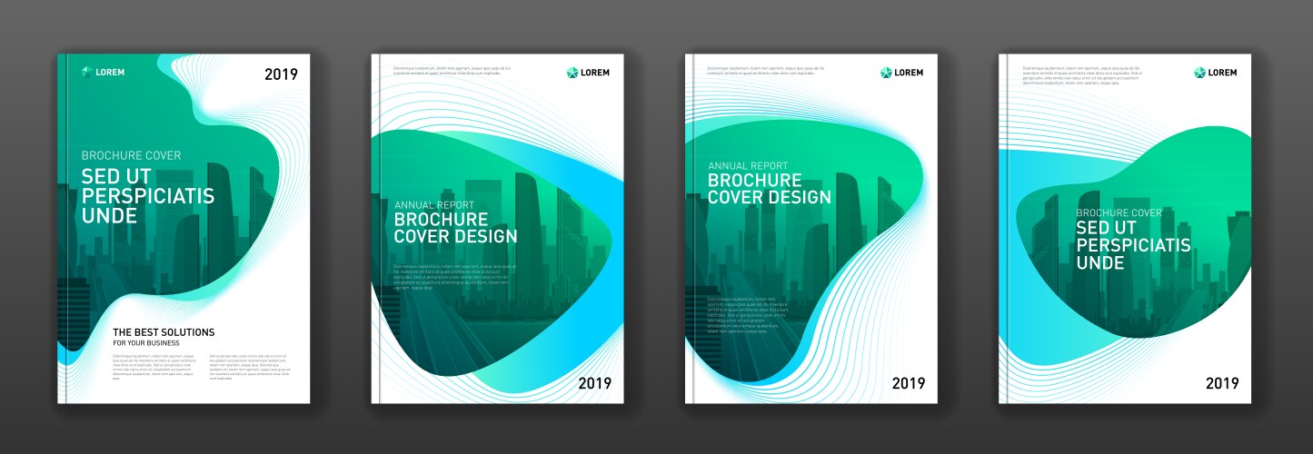 Corporate brochure cover design template Vector Image