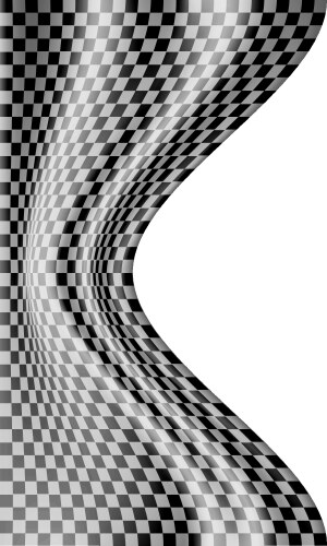 Checkered flag wave flying on white blank space Vector Image