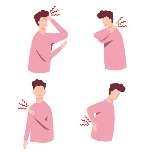 Set of pain Royalty Free Vector Image - VectorStock