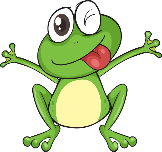Cartoon frog Royalty Free Vector Image - VectorStock
