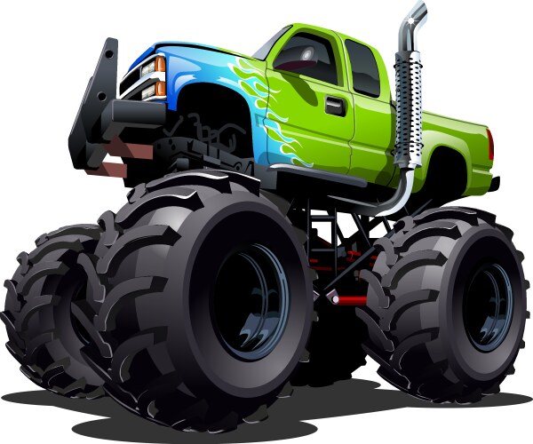 Cartoon monster truck Royalty Free Vector Image