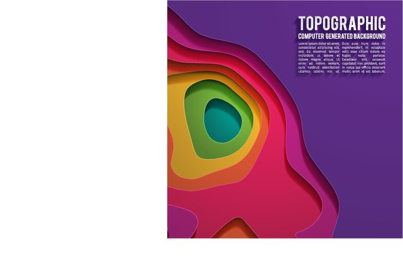 Colorful paper cutout cut banner concept Vector Image