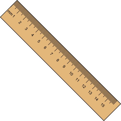 Wooden Ruler - Measuring Tool Royalty Free Vector Image