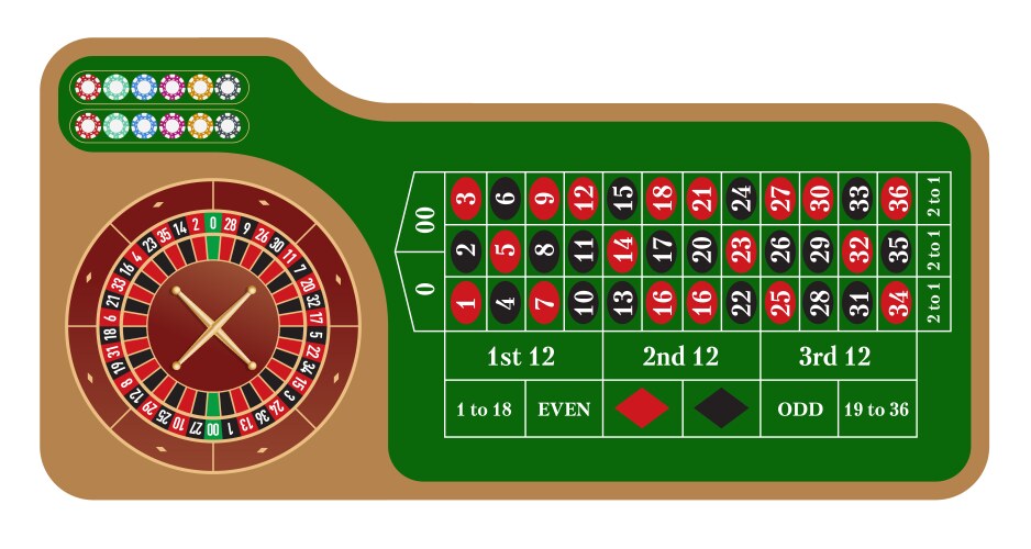 Roulette Table Layout Vector Images (over 200)
