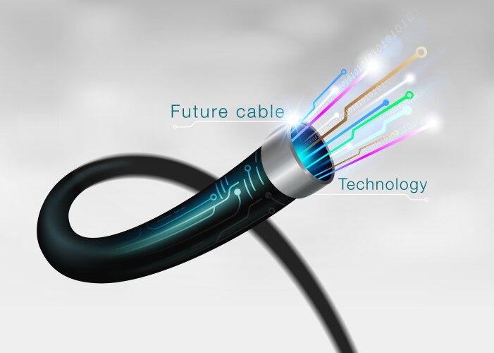 Fiber optic cable Vector Images & Graphics for Commercial Use | VectorStock