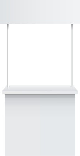 Promotion counter retail trade stand Royalty Free Vector