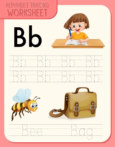 Alphabet worksheet Royalty Free Vector Image - VectorStock
