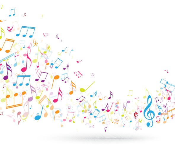 Colorful music notes Royalty Free Vector Image
