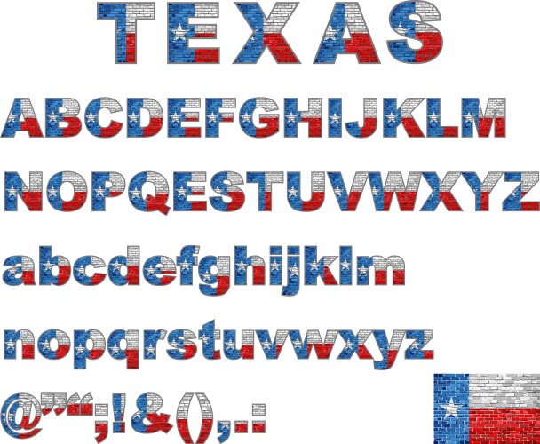 Flag font Royalty Free Vector Image - VectorStock