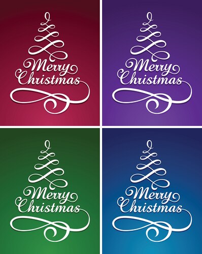 Calligraphic christmas lettering Royalty Free Vector Image