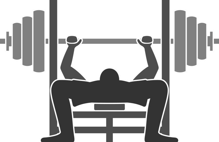 Incline barbell bench press exercise Royalty Free Vector