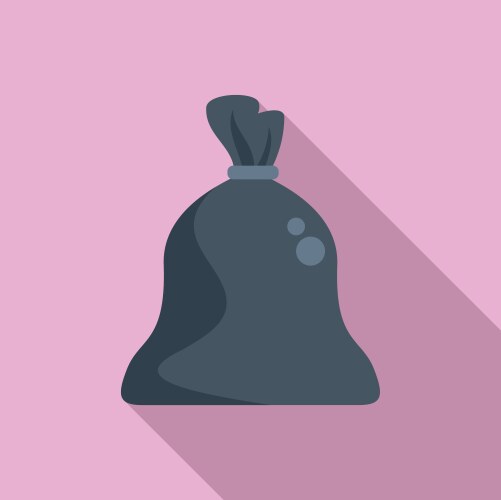 New garbage sack icon flat organic carry Vector Image