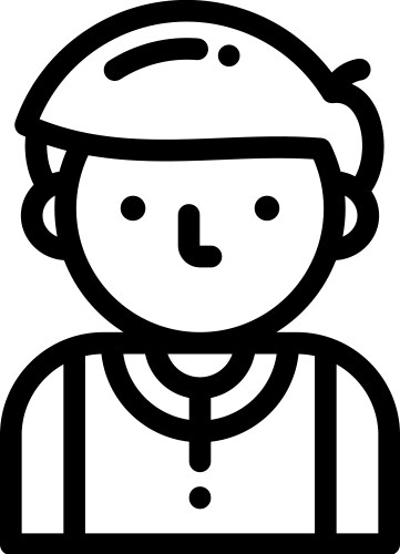 Bouncer icon thin linear style design isolated on Vector Image