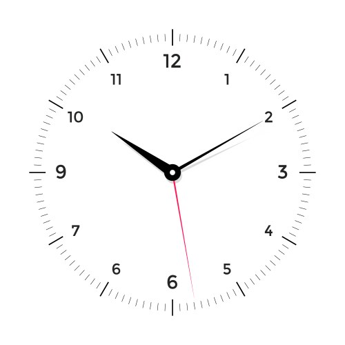 3d realistic clock Royalty Free Vector Image - VectorStock