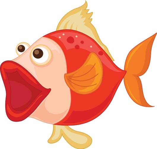 Cute fish cartoon for you design Royalty Free Vector Image