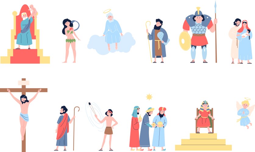 Bible Cartoon Characters Vector Images (over 2,800)