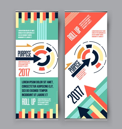 Roll up business brochure flyer banner design Vector Image