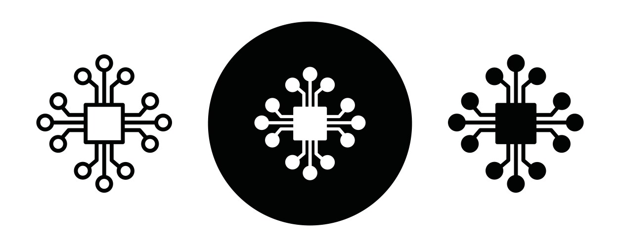 Data lake outline icon collection or set Vector Image