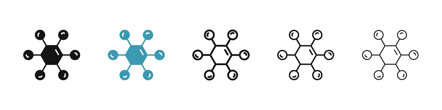 Chart connected icon Royalty Free Vector Image