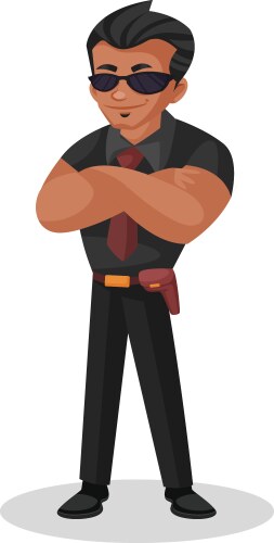 Watchman cartoon Royalty Free Vector Image - VectorStock