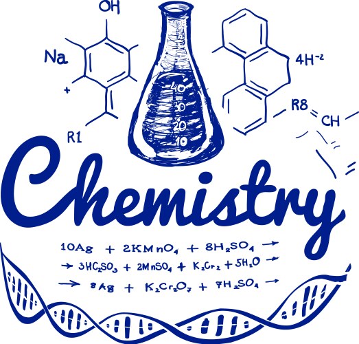 Chemistry Doodle Set Royalty Free Vector Image