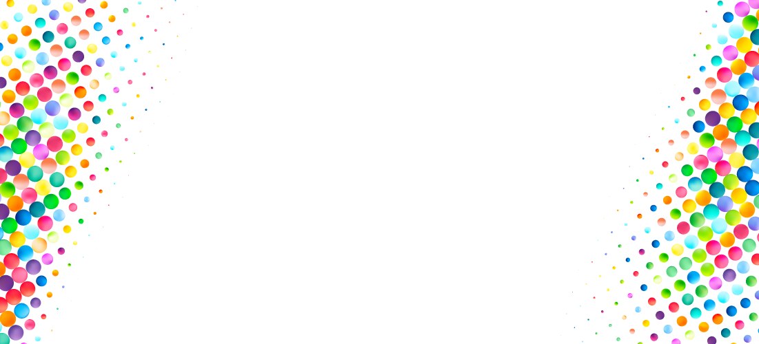 Vibrant dot border panorama Royalty Free Vector Image