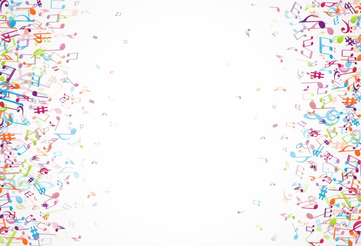 Blue musical notes on white Royalty Free Vector Image