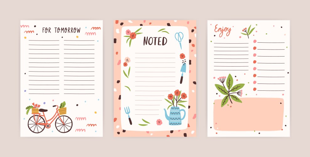 Creative colorful wish list template with dogs Vector Image