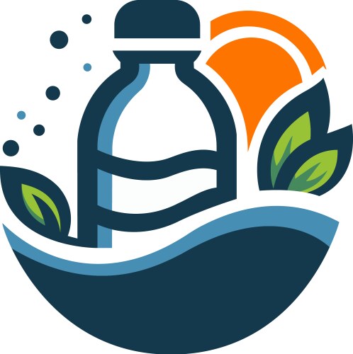 Water bottle logo Royalty Free Vector Image - VectorStock
