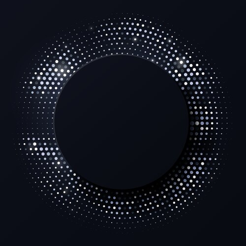 Original circle dotty frames spray background Vector Image