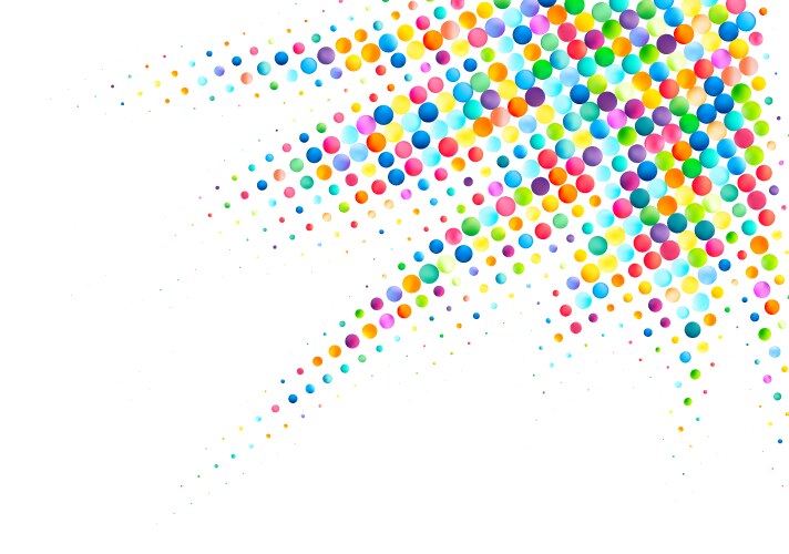 Color gradient bubble cascade Royalty Free Vector Image