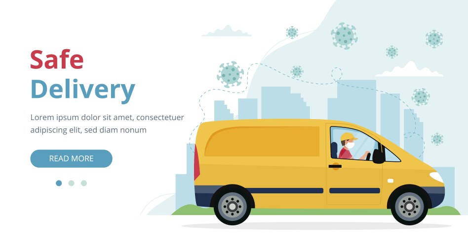 Safe delivery concept Royalty Free Vector Image