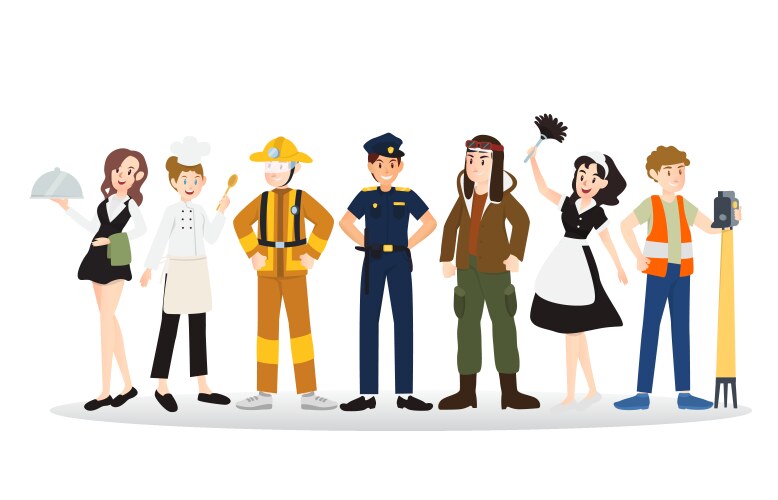 Different woman professions set Royalty Free Vector Image