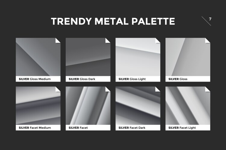Grayscale color palette gradient shades grid Vector Image