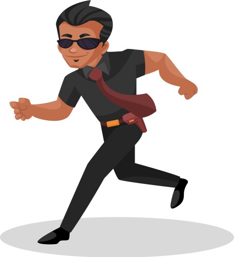 Bodyguard cartoon Royalty Free Vector Image - VectorStock