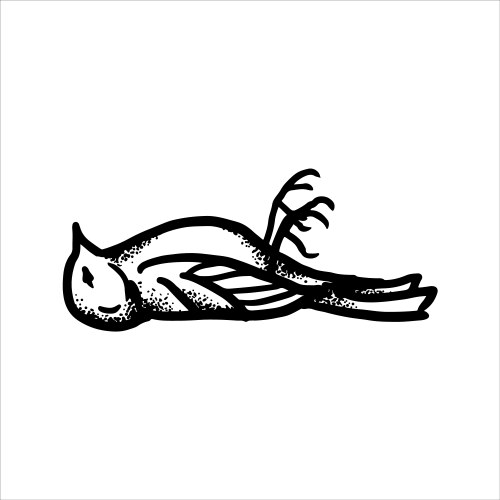 Falling bird Royalty Free Vector Image - VectorStock