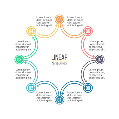 Arrows timeline infographic diagram chart Vector Image