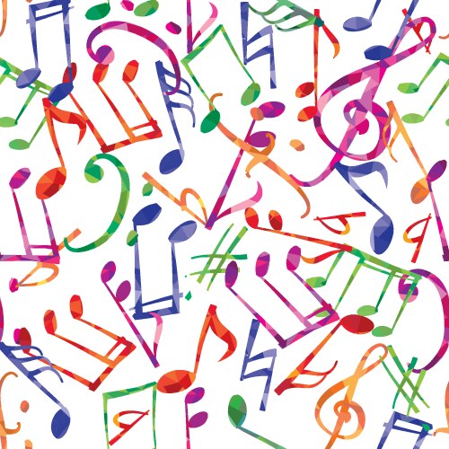 Colourful notes seamless pattern Royalty Free Vector Image