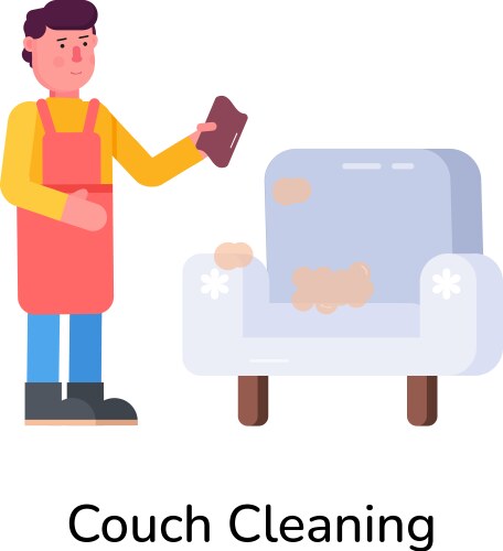 Sofa cleaning Royalty Free Vector Image - VectorStock