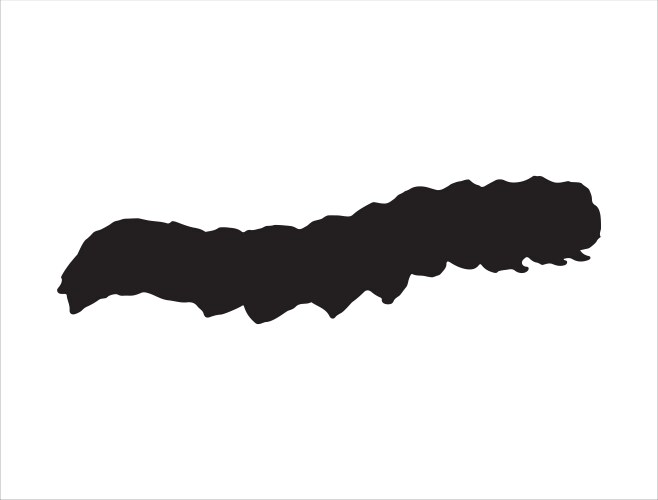 One continuous line drawing of cute caterpillar Vector Image