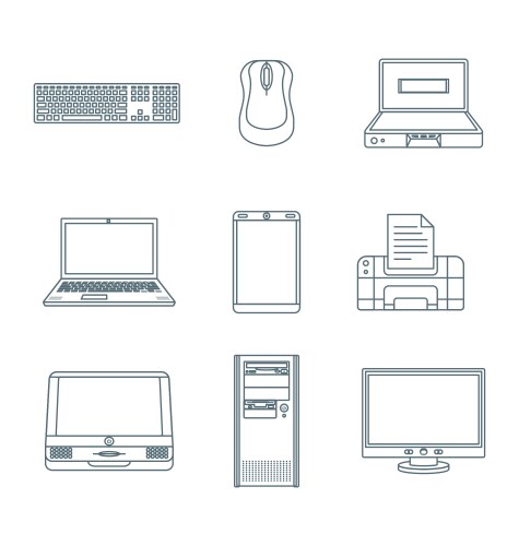 Computer Outline Vector Images (over 590,000)